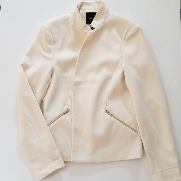 Forever 21 | Jackets & Coats | F2 Ivory Openfront Blazer Size L | Poshmark